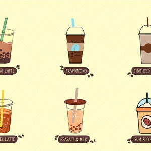 Sweet Iced Coffee Font - Handwritten Font, Thin Font, Marker Font, Tall ...
