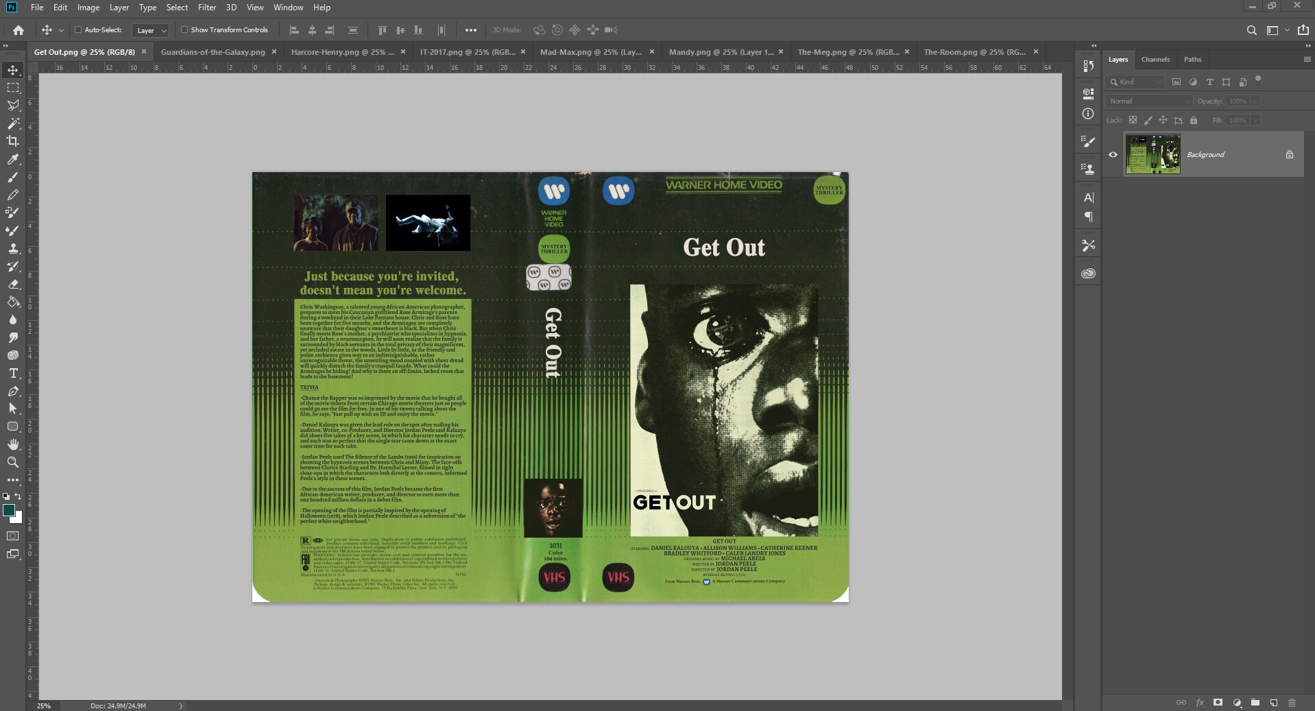 Get Out VHS Box Art DOWNLOAD - Etsy