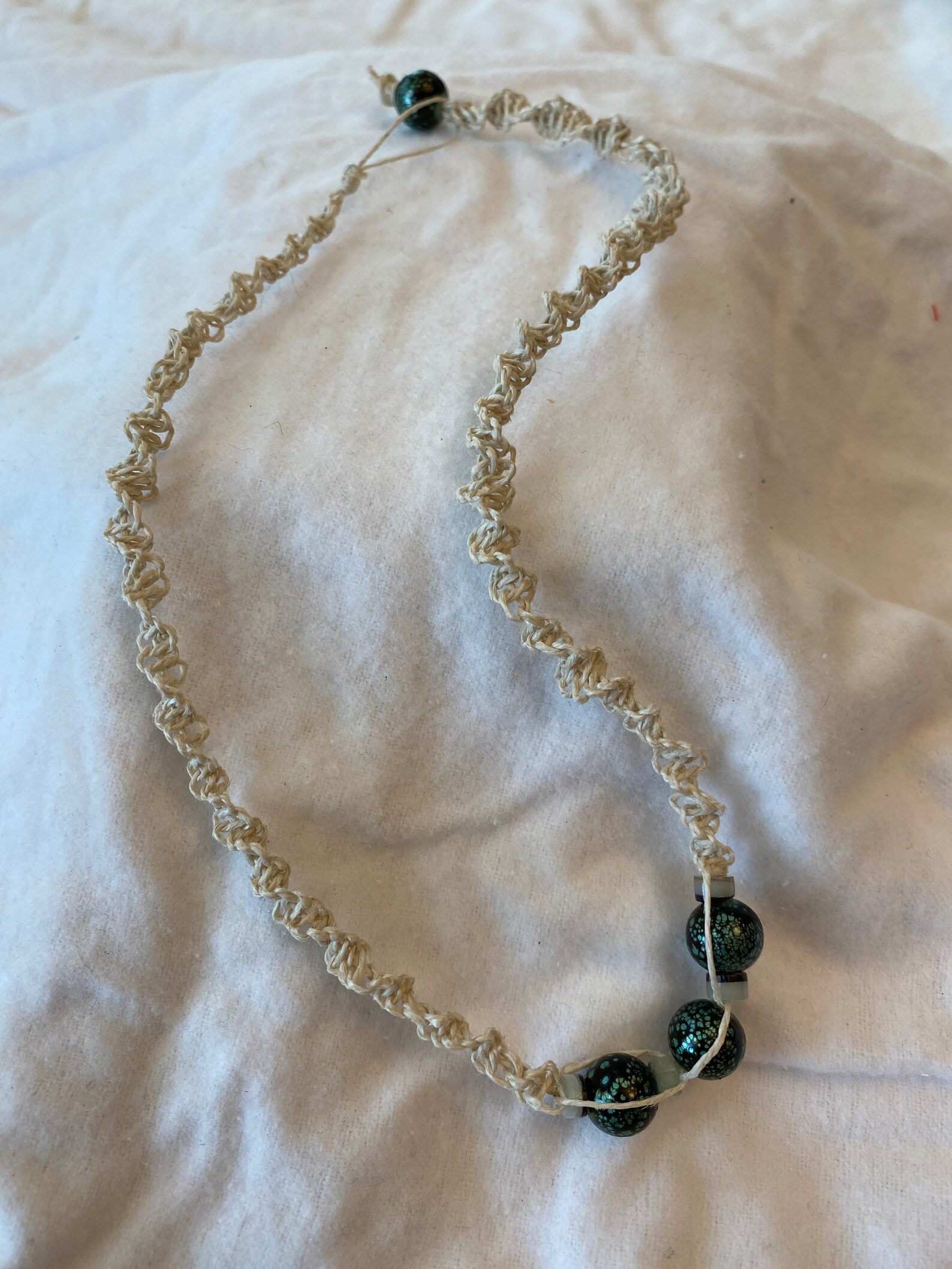 Beaded Macrame Necklace Choker 17in - Etsy India