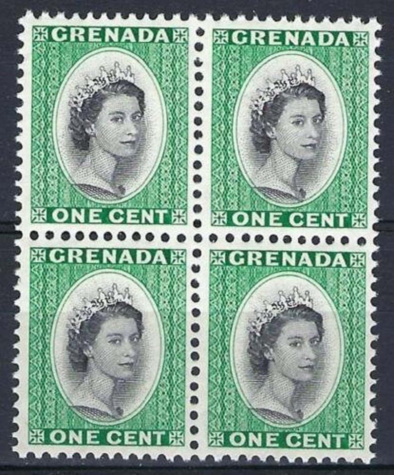 Queen Elizabeth II Stamps, 4 X Unused Grenada Stamps - Etsy