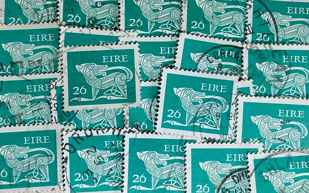 Stamp Art, Mythical Creatures, 26 Cents, Eire, Ireland, Used Stamps - Etsy