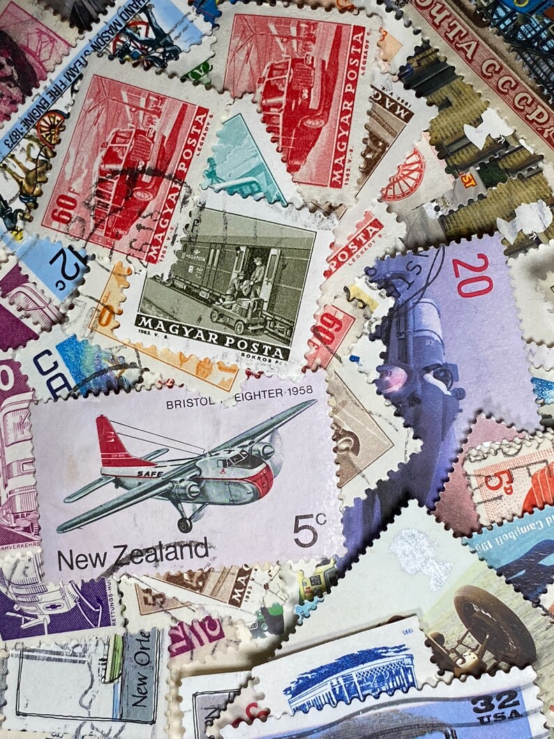 Vintage Topical Transportation Stamps - 50 Different Stamps 1960's ...