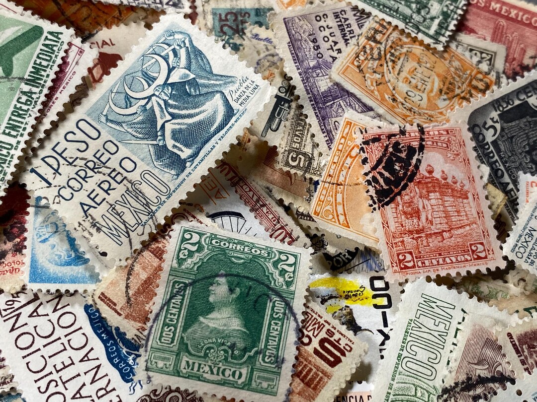 Vintage Mexico Stamps - 50 Different Stamps 1920's - 1980's - Etsy