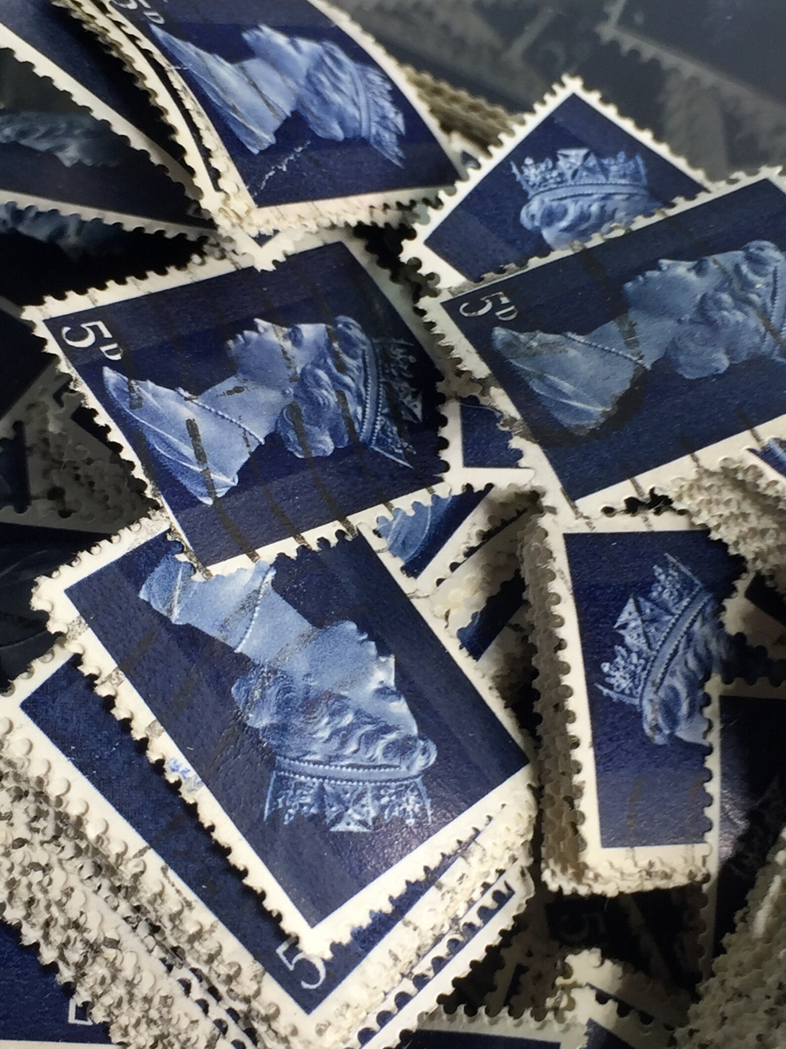 Stamp Art Royal Blue Queen Elizabeth II Machin Used - Etsy