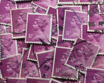 A3 Purple Reign Stamp Vintage Postage Stamp Art the Machin Stamp of ...