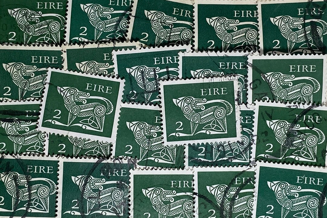 Stamp Art, Mythical Creatures, 2 Cents, Eire, Ireland, Used Stamps - Etsy
