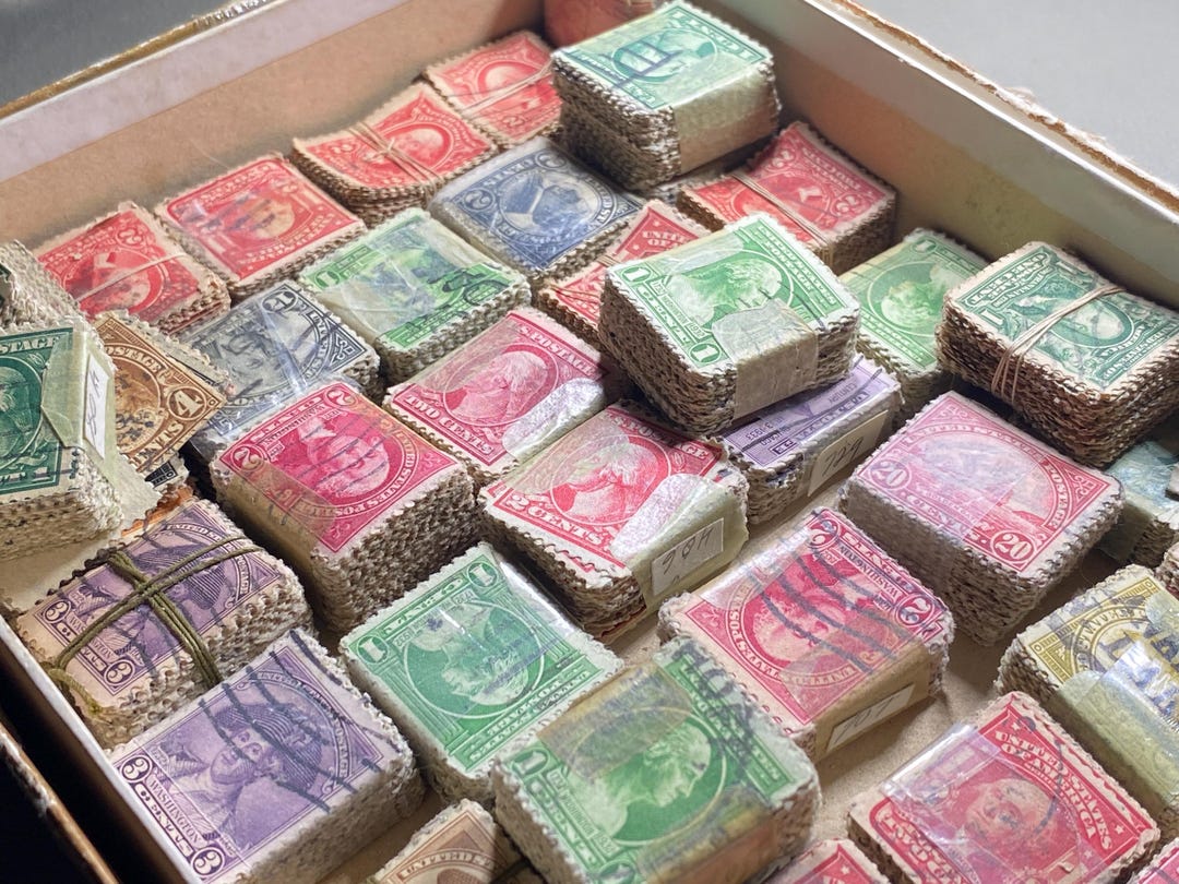 Vintage USA President Stamps, 200-1000 Stamps, Many Duplicates, 1900's ...