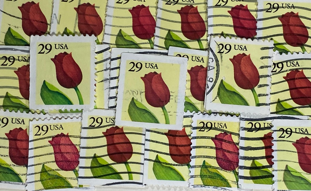 Stamp Art, Flower, Rose, 29 Cents, USA, Used Stamps - Etsy