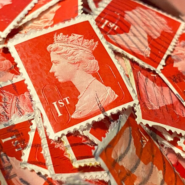 Red 1st Class Stamps - Etsy