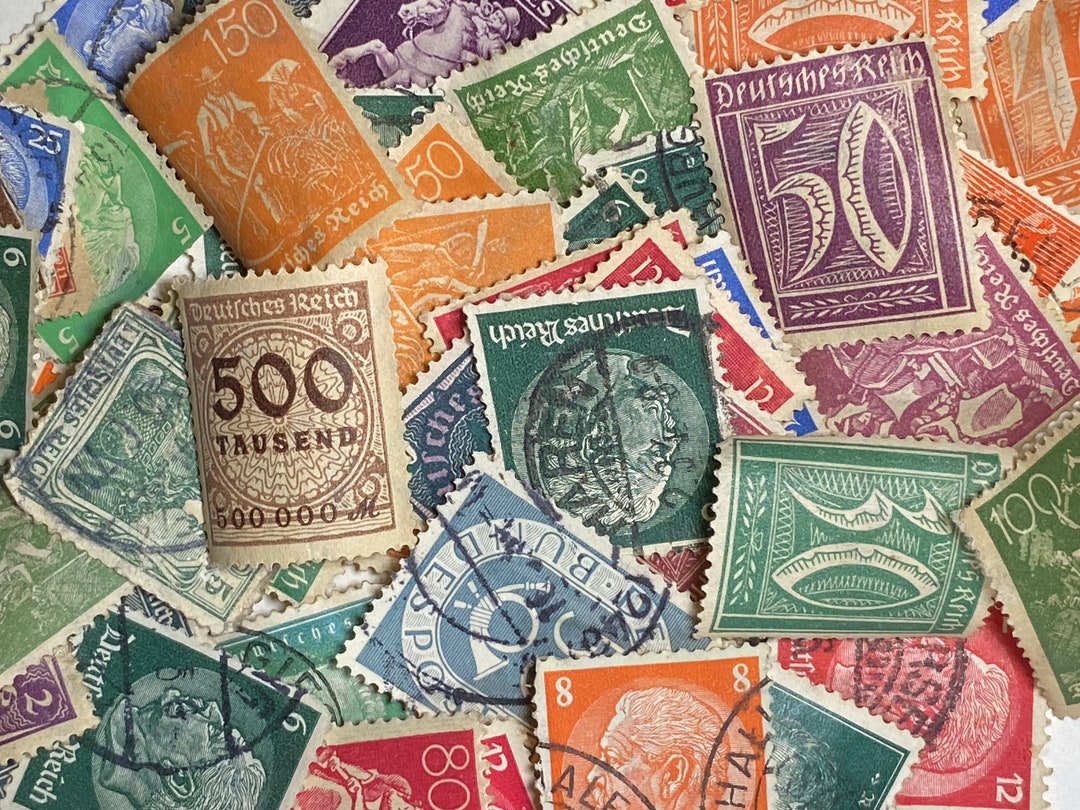 Vintage Germany Stamps - 50 Different Stamps 1900's - 1980's - Etsy
