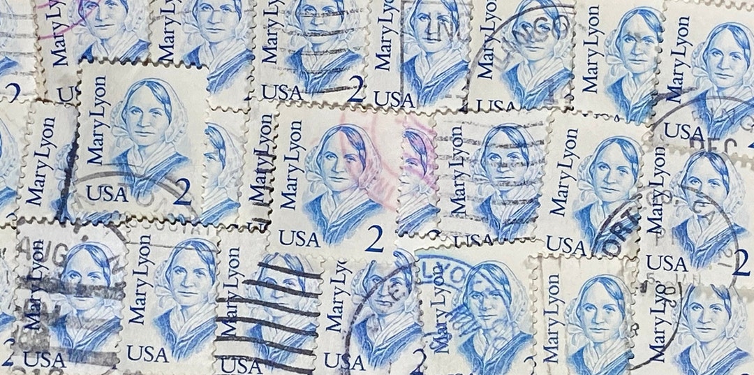 Stamp Art, Mary Lyon, 2 Cents, USA, Used Stamps - Etsy