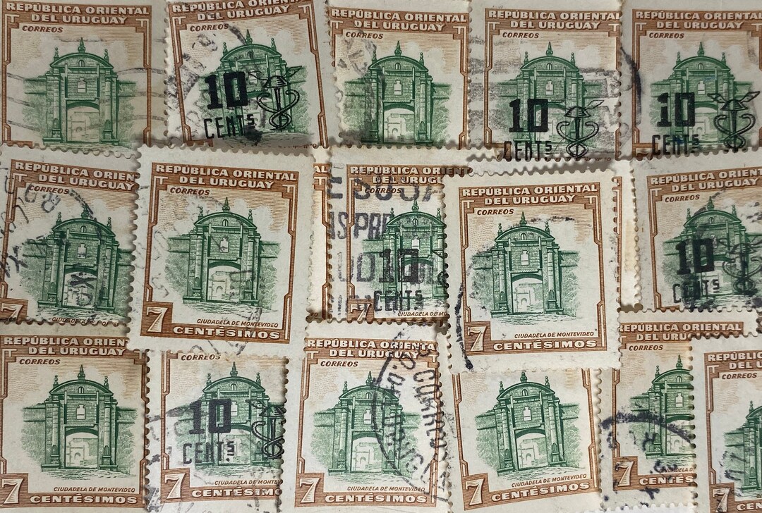 Stamp Art, Ciudadela De Montevideo, 7 & 10 Cents, Uruguay, Used Stamps ...