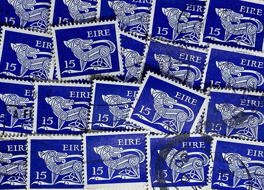 Stamp Art, Mythical Creatures, 15 Cents, Eire, Ireland, Used Stamps - Etsy