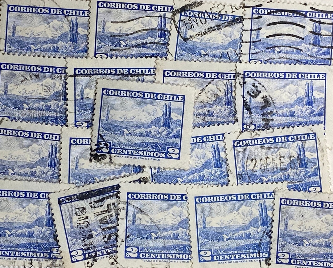 Stamp Art, Correos De Chile, Volcan Choshuenco, 2 Centesimos, Chile ...