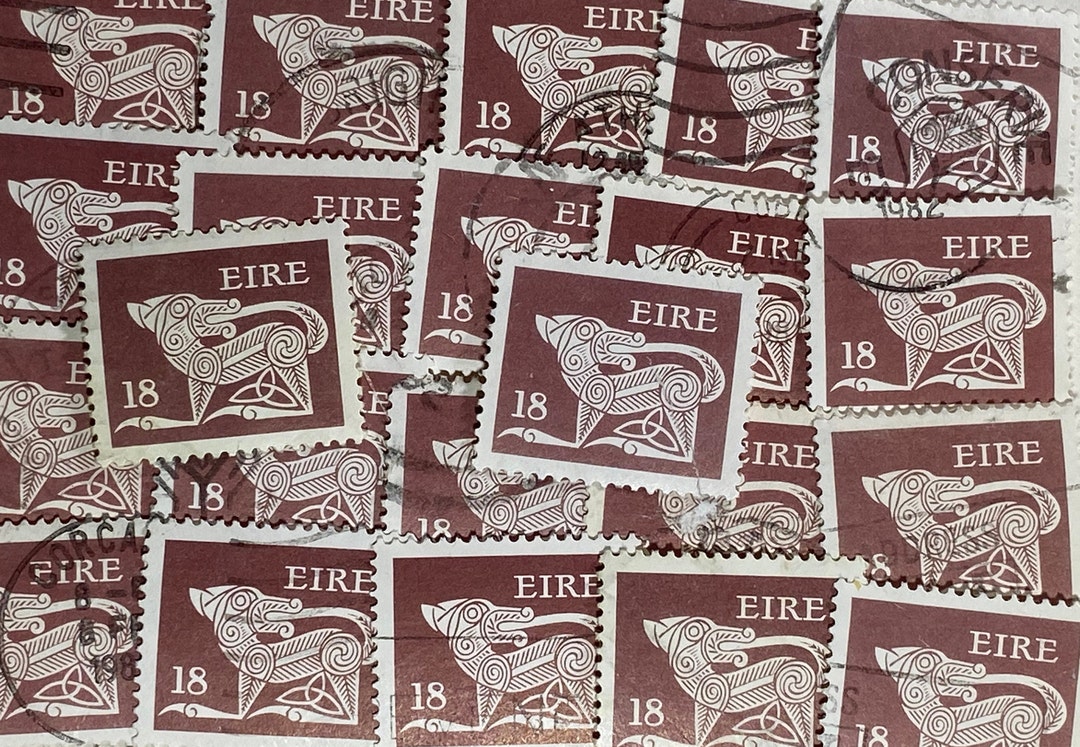 Stamp Art, Mythical Creatures, 18 Cents, Eire, Ireland, Used Stamps - Etsy