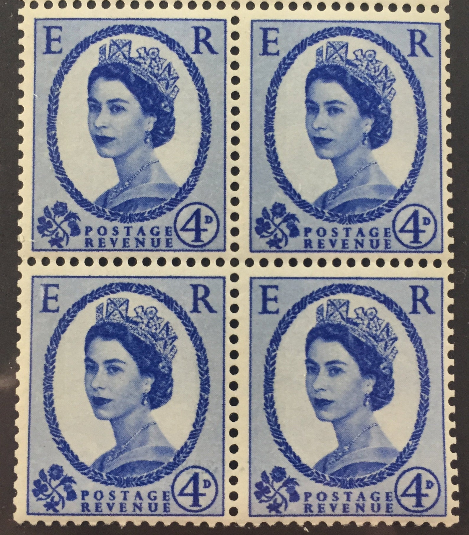 Queen Elizabeth II Wilding Stamps, 4 X Unused Great Britain Stamps - Etsy