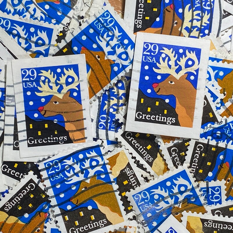 Reindeer Stamp - Etsy
