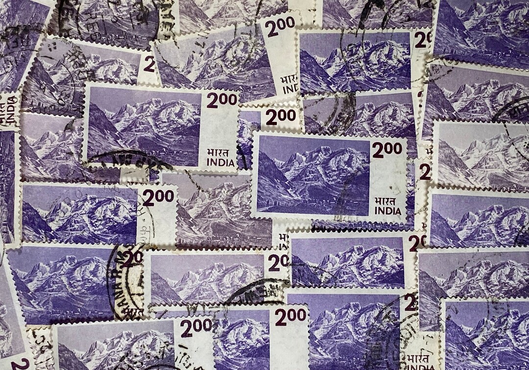 Stamp Art, Mt. Everest, 2 Rupee, India, Used Stamps - Etsy