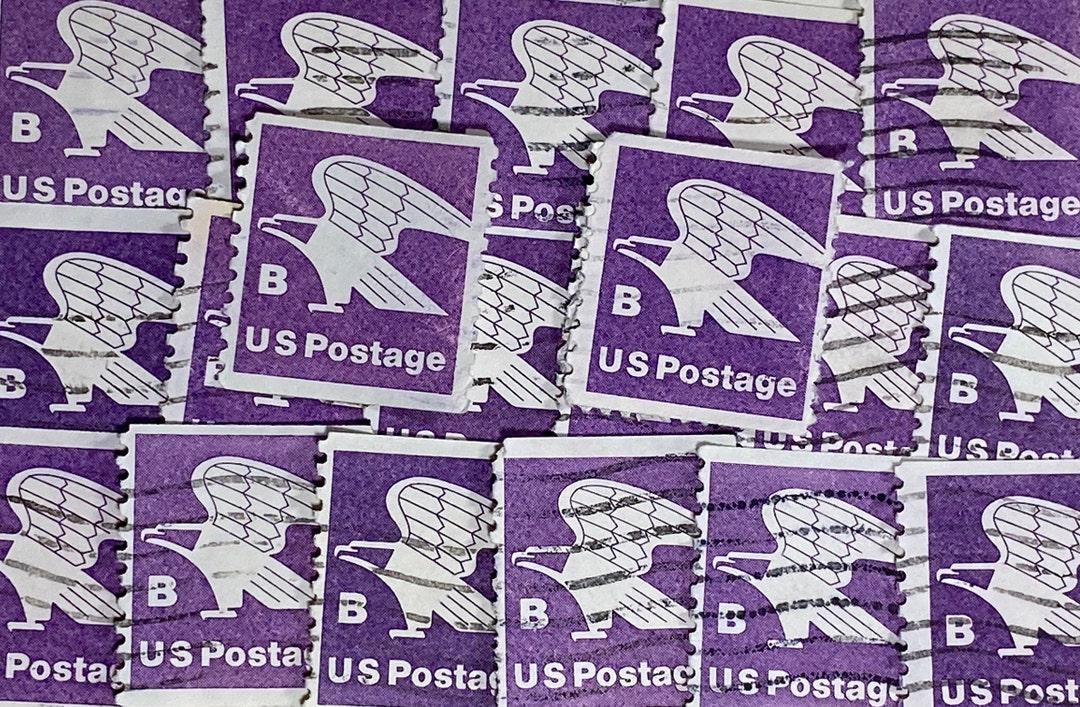 Stamp Art, USPS Eagle, Domestic Mail, B Rate, US Postage, Small Used ...