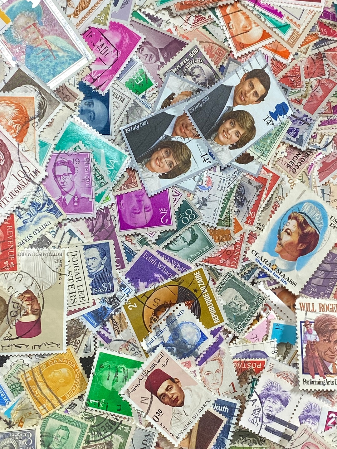 Vintage Topical Stamps Famous People Through Out History - 100 ...