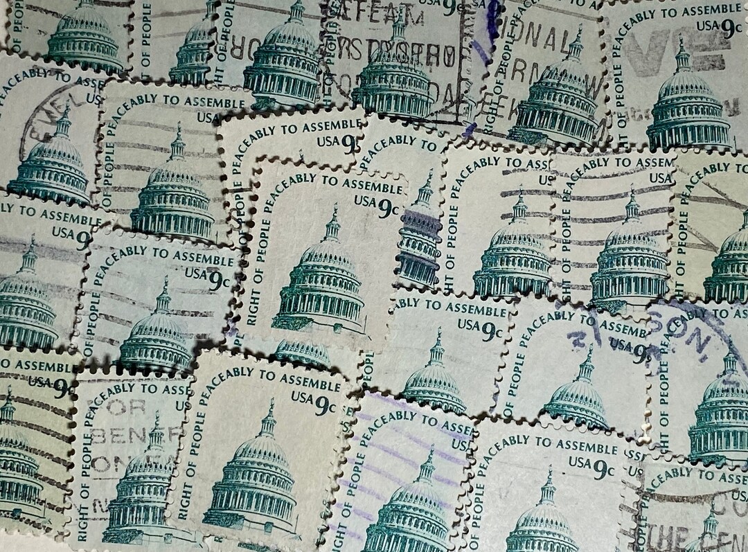 Stamp Art, Green, Right of People Peaceably to Assemble, Capital ...