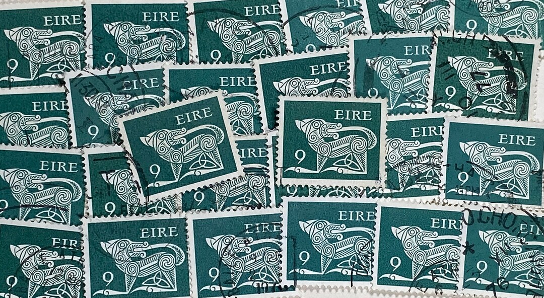 Stamp Art, Mythical Creatures, 9 Cents, Eire, Ireland, Used Stamps - Etsy