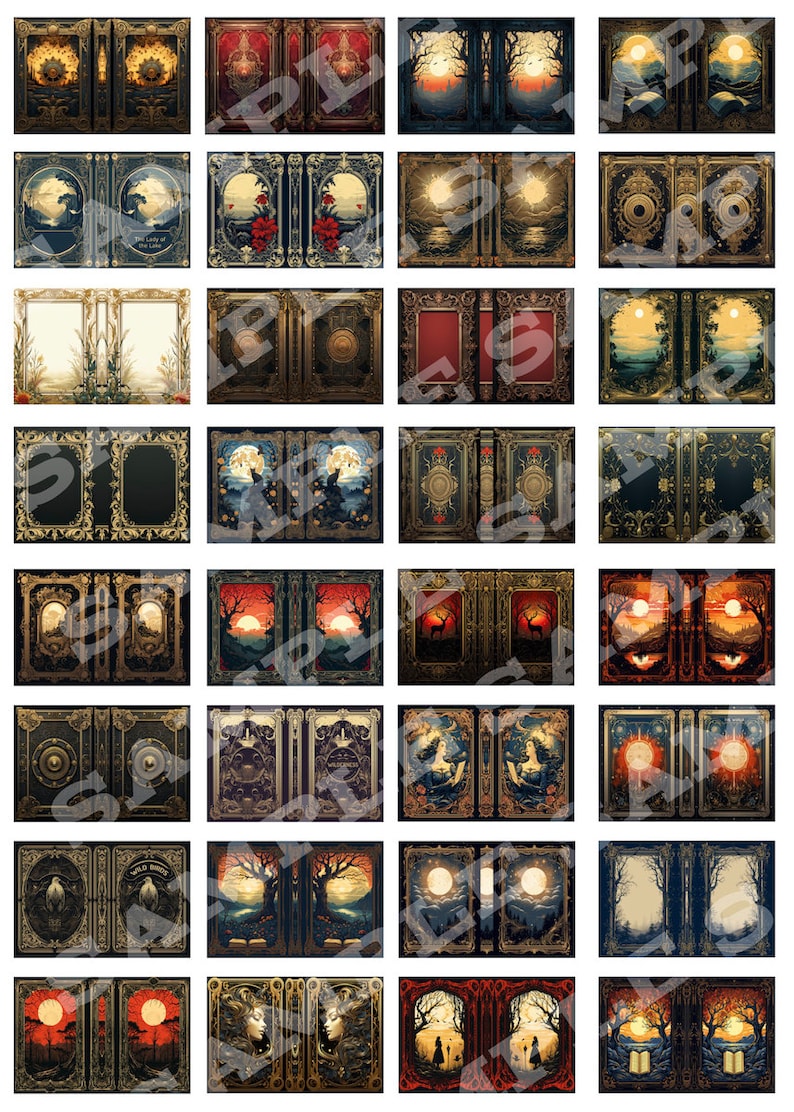 32 Vintage Miniature Book Covers, Downloadable Printable Books, Set 11 ...