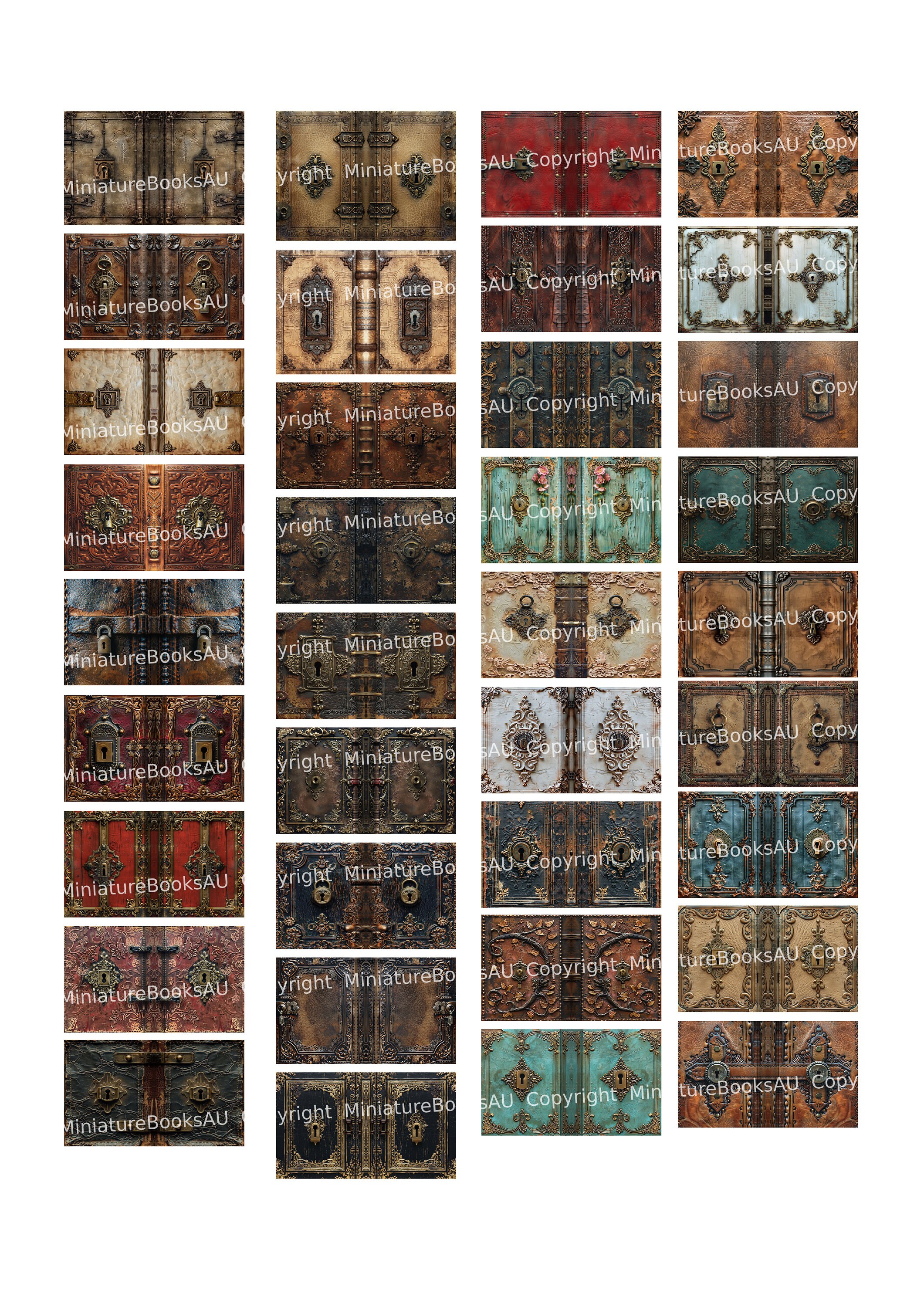 36 Keys & Locks Miniature Book Covers, Downloadable Printable Books ...