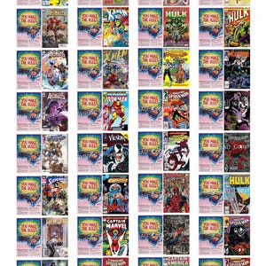 32 Comic Books Miniature Covers, Downloadable Printable Books, Set #1 ...