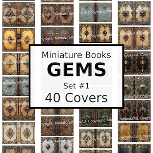 40 Gems Miniature Book Covers, Downloadable Printable Books, Set #1 - Etsy