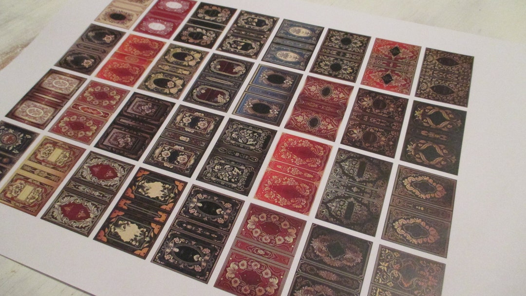 32 Vintage Miniature Book Covers, Downloadable Printable Books, Set 8 ...