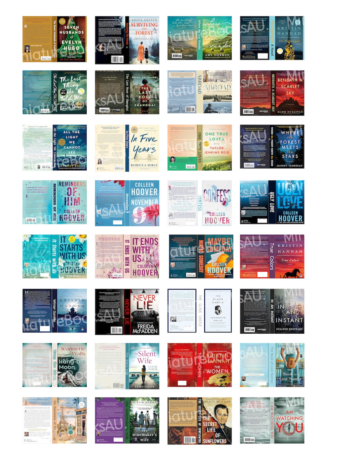 Miniature Book Covers 32, Novel Book Set 1, Downloadable Printable ...