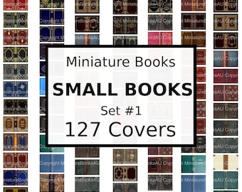 137 Small Miniature Book Covers, Downloadable Printable Books, Set 2 - Etsy
