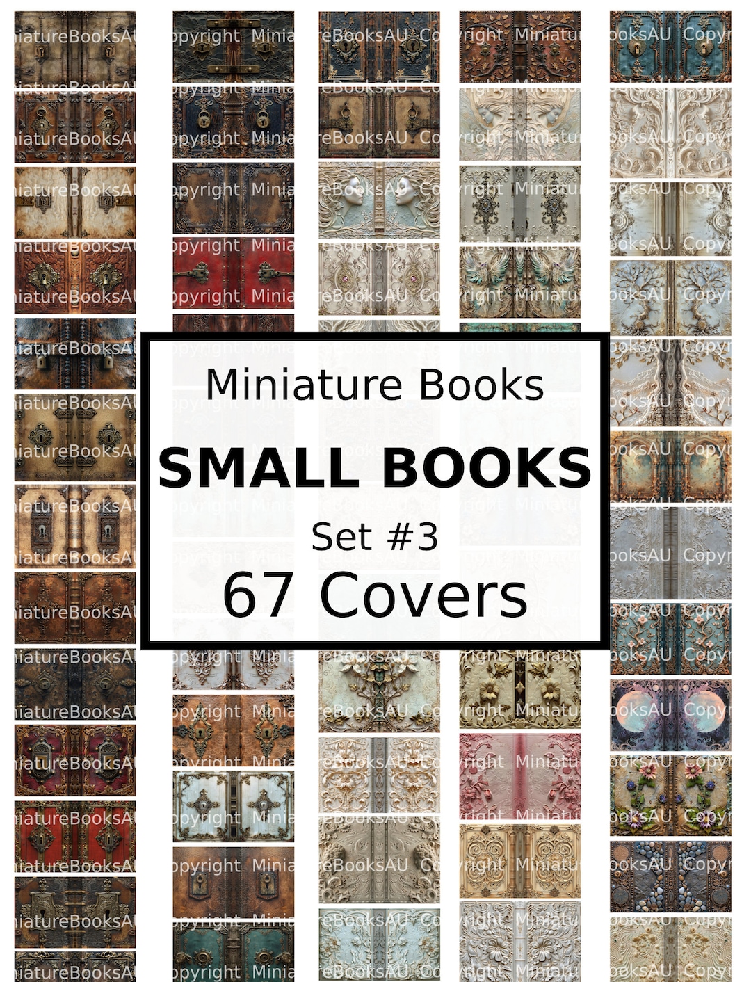 67 Small Miniature Book Covers, Downloadable Printable Books, Set #3 - Etsy
