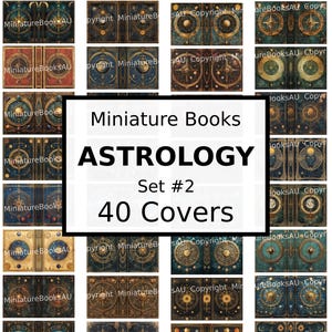 40 Astrology Miniature Book Covers, Downloadable Printable Books, Set ...