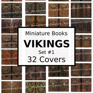 32 Vikings Miniature Book Covers, Downloadable Printable Books, Set #1 ...