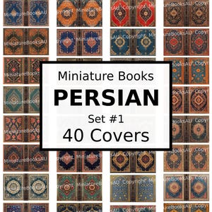 40 Persian Miniature Book Covers, Downloadable Printable Books, Set #1 ...