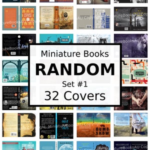 Set of 32 Miniature Book Covers, Downloadable Printable Books, Random ...