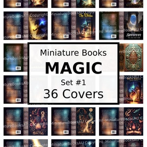 Set of 36 Magic Miniature Book Covers, Downloadable Printable Books ...