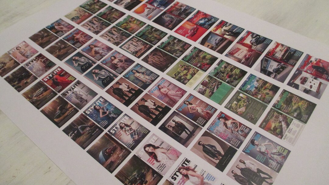 Set of 36 Miniature Magazine Covers, Downloadable Printable Magazines ...