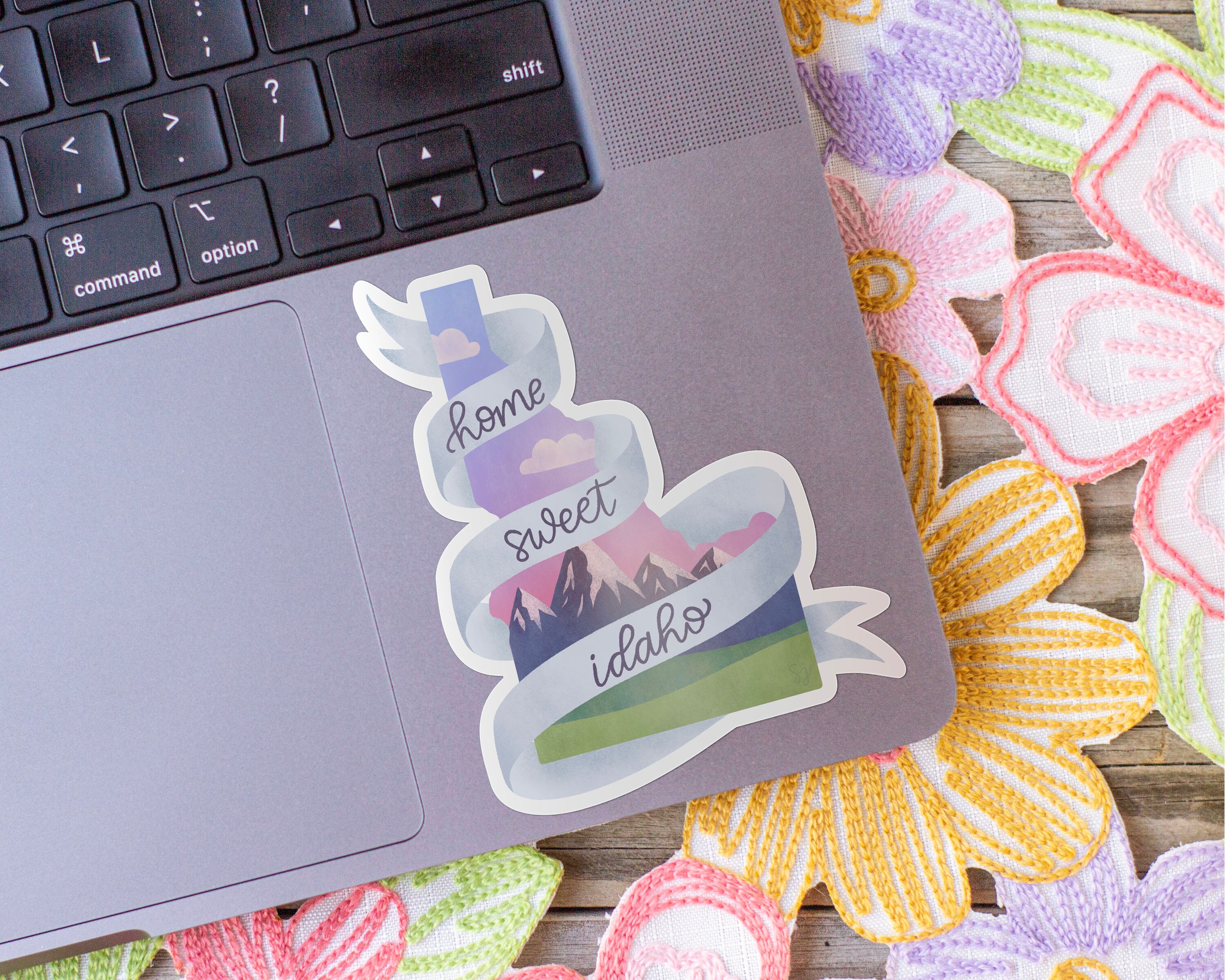 Idaho Sticker Home Sweet Idaho Mountain Sunset Idaho Vinyl - Etsy