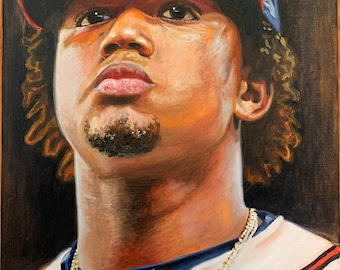 Ronald Acuña Jr Colored Pencil Drawing Limited Edition Lithograph Print ...