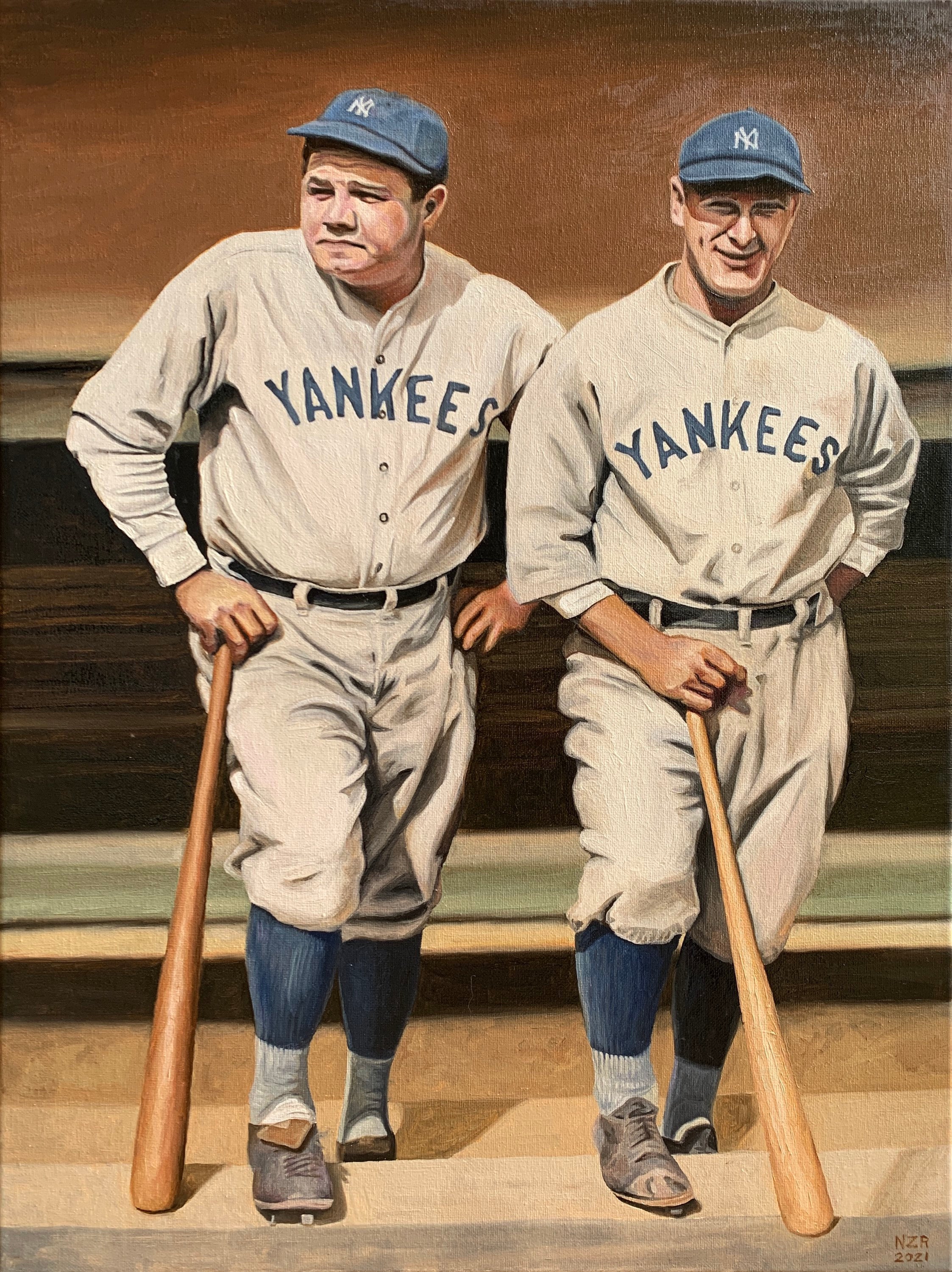Babe Ruth & Lou Gehrig - Etsy