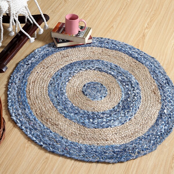 Denim Braided Rug - Etsy