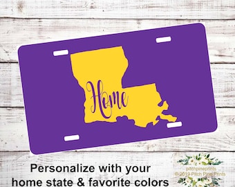 LSU Tigers Chevron Stripedlicense Plate / Car Tag NCAA - Etsy