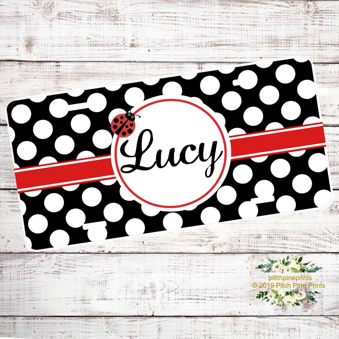 Personalized Polka Dot License Plates Car Tags Auto Accessory ...