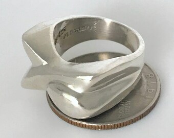 Abstract Sterling Silver Ring - Etsy