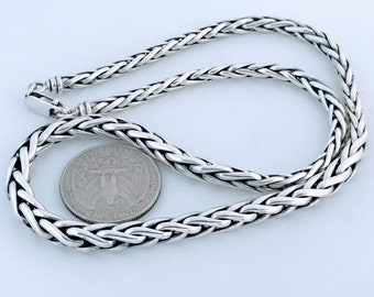 Heavy Silver Necklace - Etsy