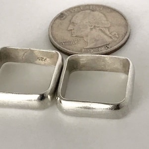 VTG Sterling Silver Squared Edge Band Ring Geometric 925 - Etsy