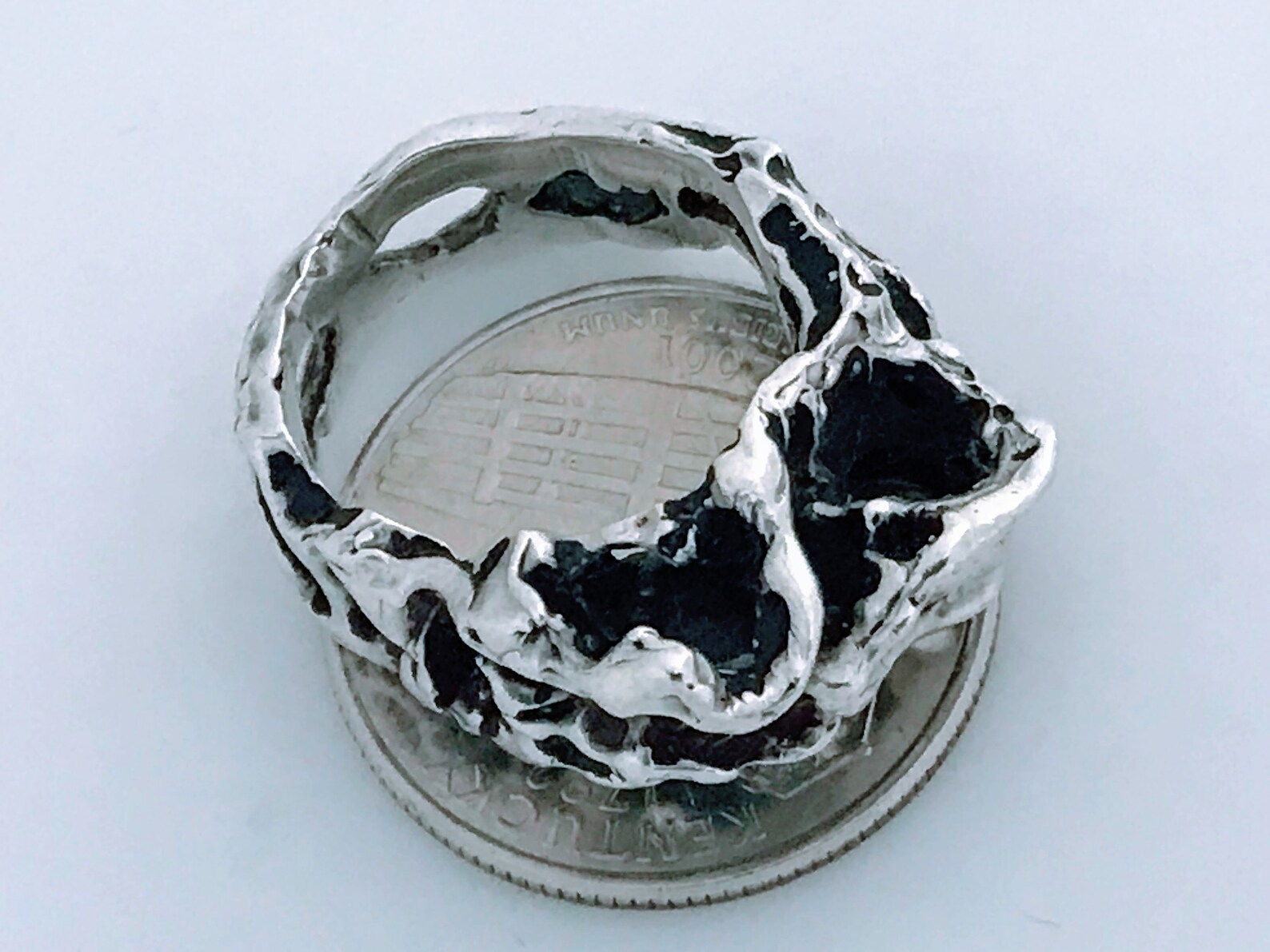 Artisan Made Brutalist Modernist Sterling Silver Ring - Etsy